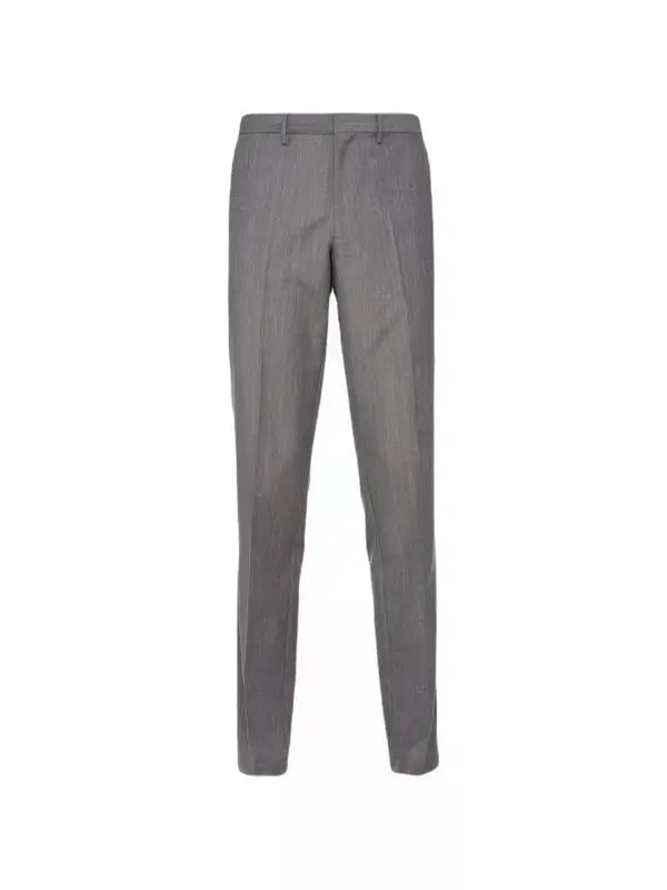 Prada Tailored Trousers With Logo Plaque