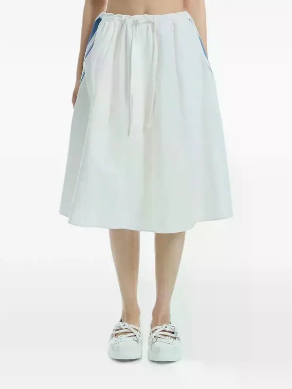 LOW CLASSIC Stripe Detail Drawstring Midi Skirt