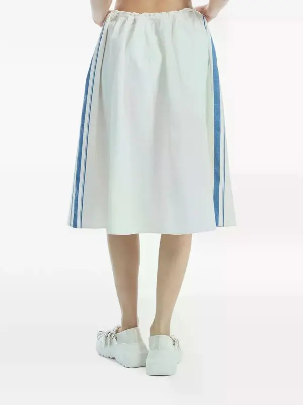 LOW CLASSIC Stripe Detail Drawstring Midi Skirt