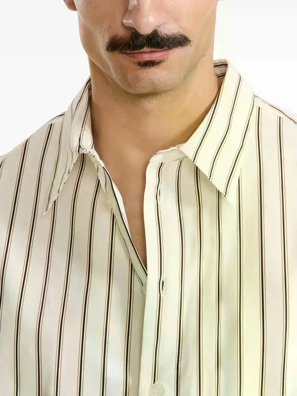 LGN LOUIS GABRIEL NOUCHI Pinstripe Short-sleeved Shirt