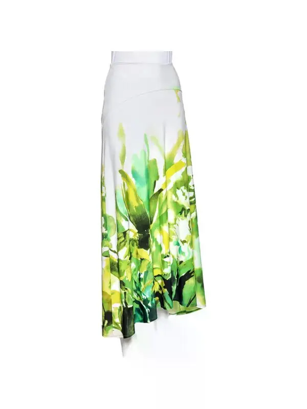Roberto Cavalli Nature-printed Jersey Midi Skirt