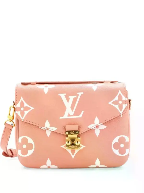 LOUIS VUITTON Pochette Metis Monogram Empreinte Giant Crossbody Bag - Pink