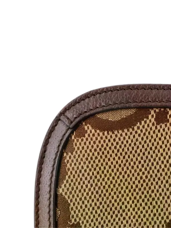 Gucci Bamboo 1947 Jumbo Gg Canvas Mini Crossbody Bag - Brown