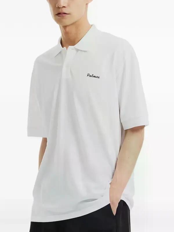 PALMES Logo-embroidered Piqué Polo Shirt