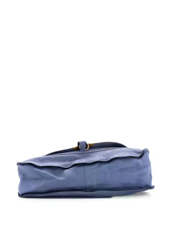 Chloé Marcie Leather Large Shoulder Bag - Blue