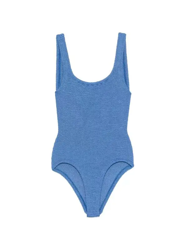 Hunza G Crinkle-effect Square-neck Swimsuit