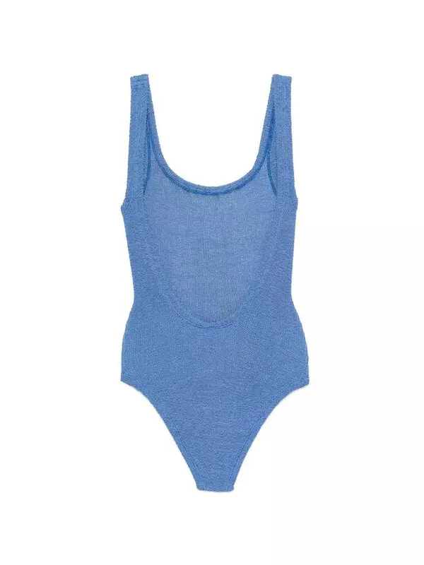 Hunza G Crinkle-effect Square-neck Swimsuit