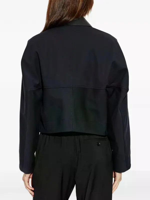 Givenchy Leather-collar Asymmetric Jacket