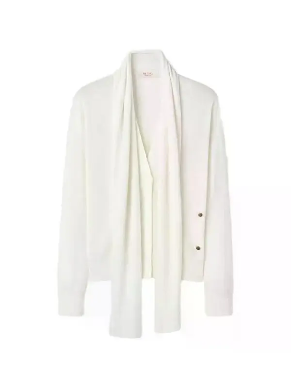 RETORI Scarf-detail Silk Cardigan
