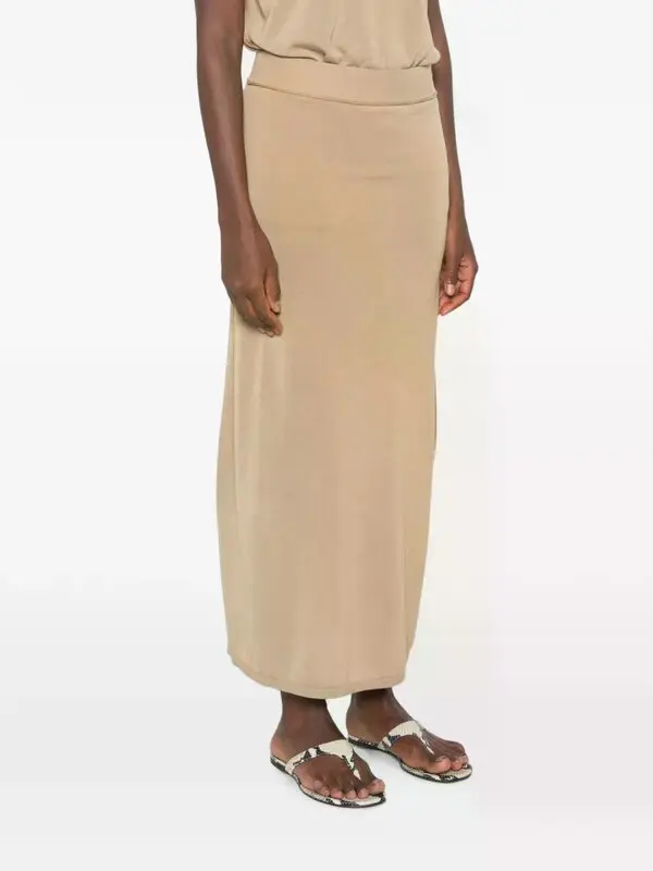 TOTEME Elasticated Waistband Maxi Skirt - Brown