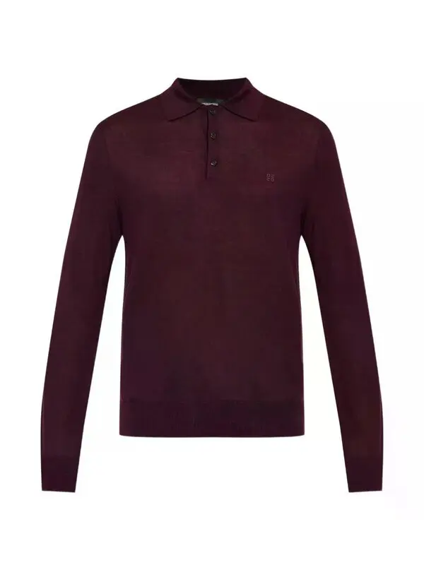 Dsquared2 Button-up Polo Sweater - Red