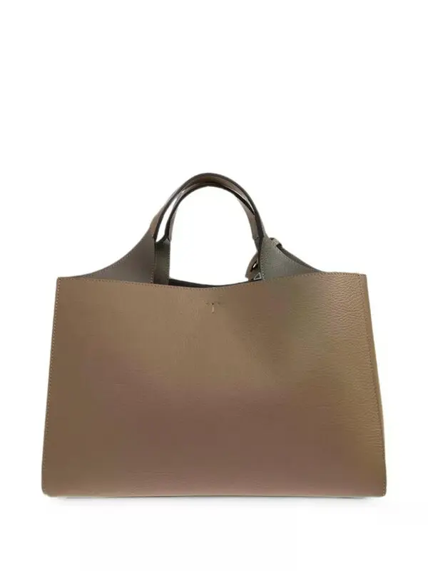 TOD'S Logo-pendant Pebbled-leather Tote Bag