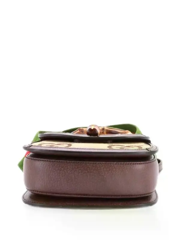 Gucci Bamboo 1947 Jumbo Gg Canvas Mini Crossbody Bag - Brown