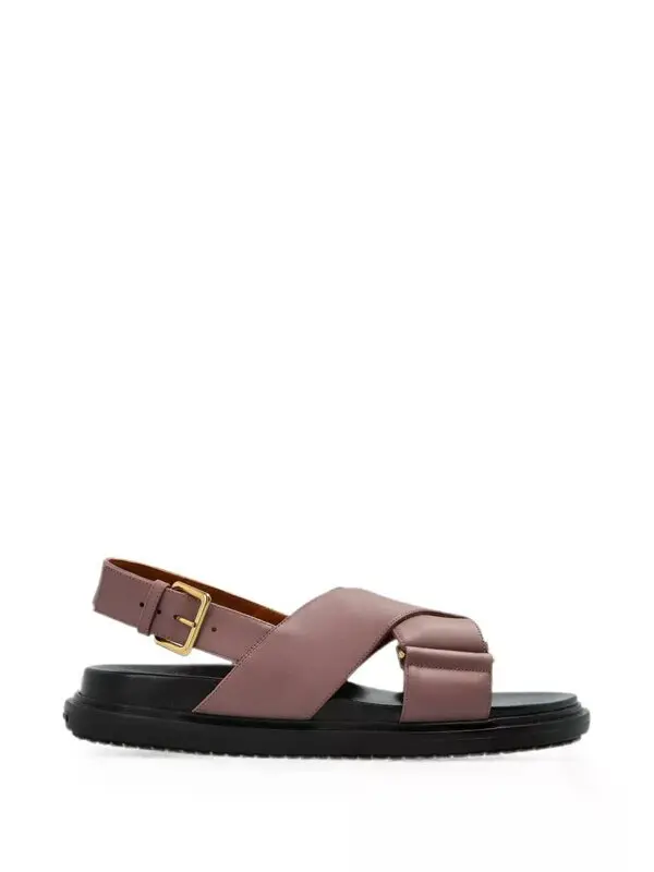 Marni Criss-cross Buckled Slingback Sandals - Pink