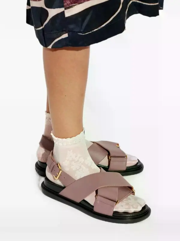 Marni Criss-cross Buckled Slingback Sandals