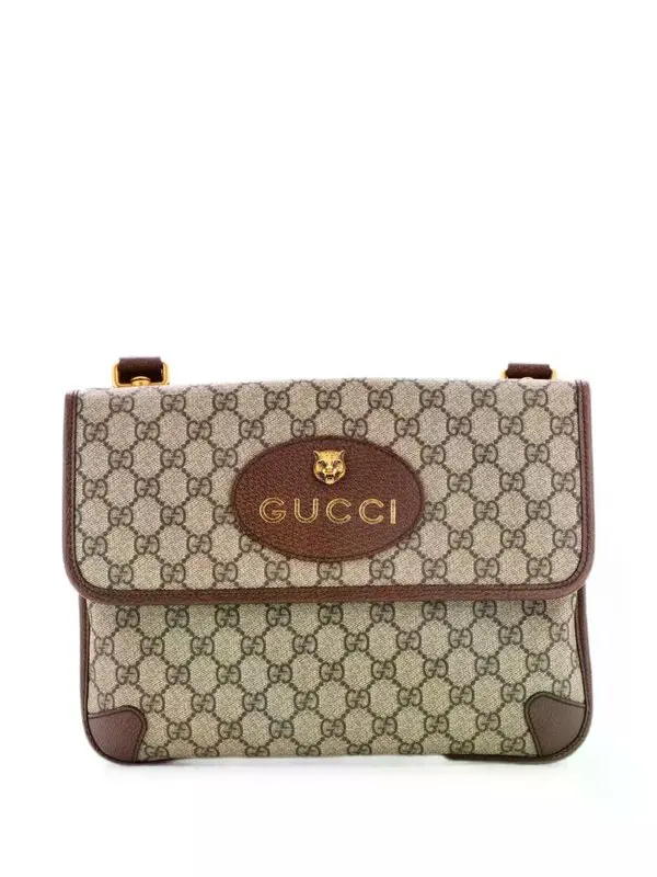 Gucci Gg Coated Canvas Neo Vintage Flap Messenger Bag - Brown