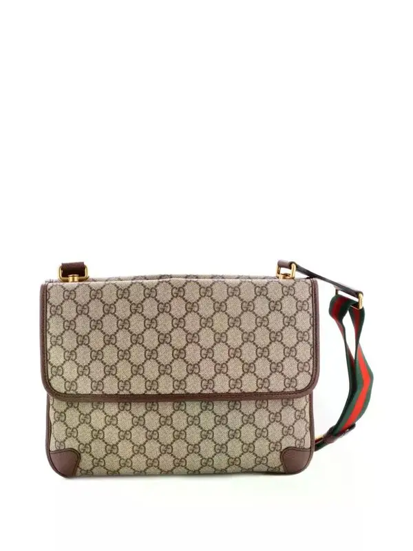Gucci Gg Coated Canvas Neo Vintage Flap Messenger Bag - Brown