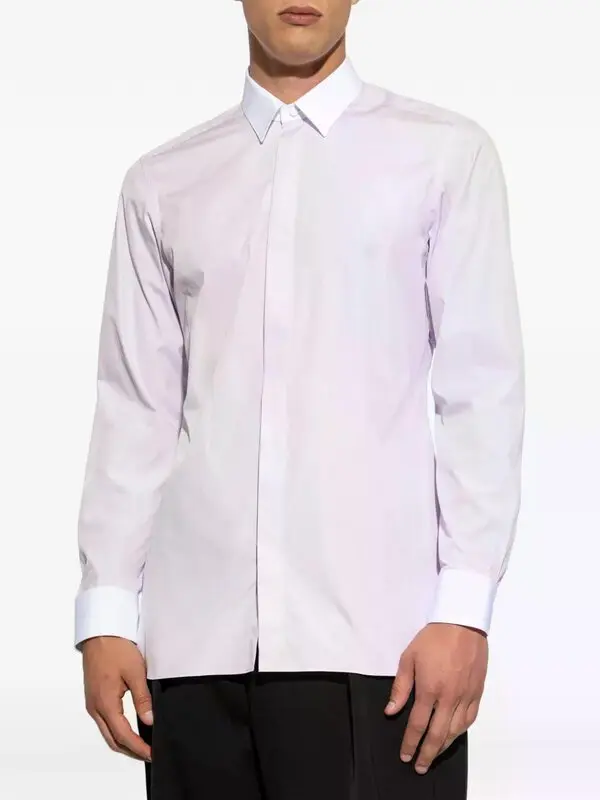 TOM FORD Contrast-collar Concealed-fastening Shirt