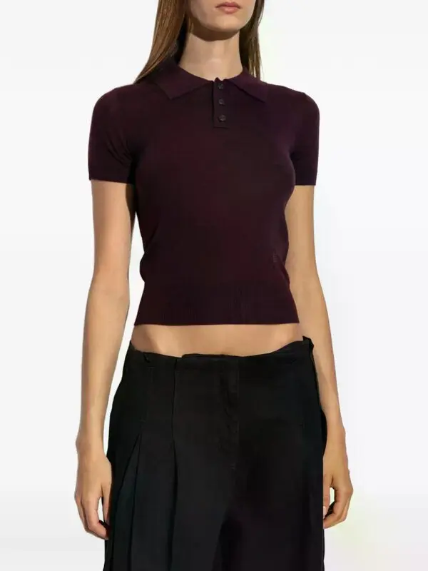 Dsquared2 Short Sleeve Wool Knit Polo Shirt