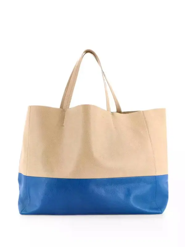 Celine Horizontal Bi-cabas Leather Large Tote Bag - Blue