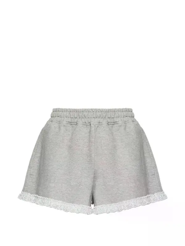 GANNI Lace-trim Cotton Shorts