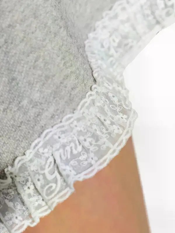 GANNI Lace-trimmed Cotton Jersey Shorts