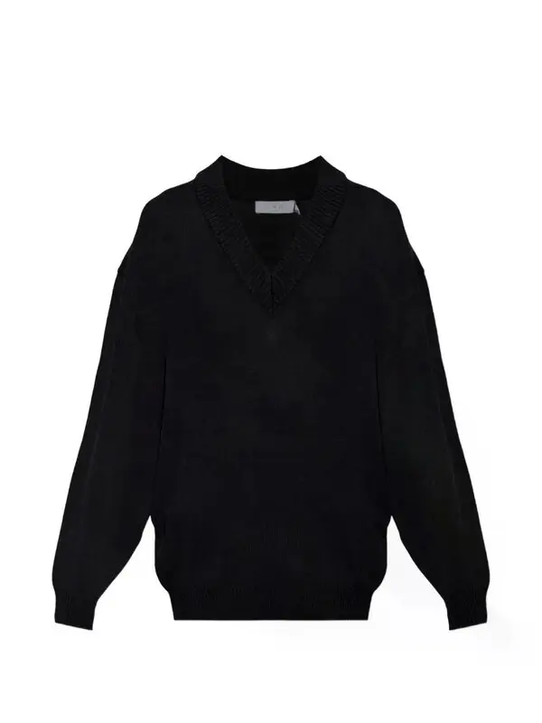 IRO PARIS Brise V-neck Ribbed-trim Sweater - Black