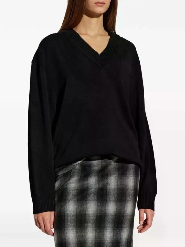 IRO PARIS Brise V-neck Ribbed-trim Sweater