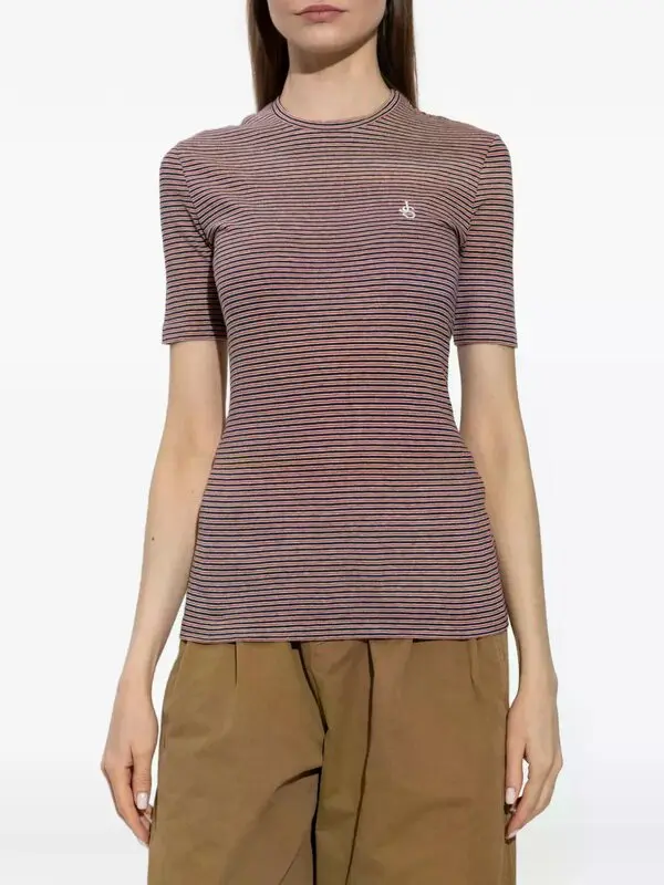 JIL SANDER Striped Logo-embroidered T-shirt