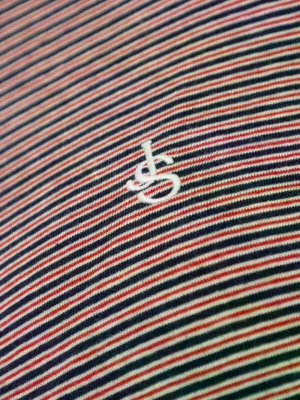 JIL SANDER Striped Logo-embroidered T-shirt