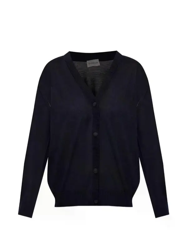 Moncler V-neck Button-up Cardigan - Blue