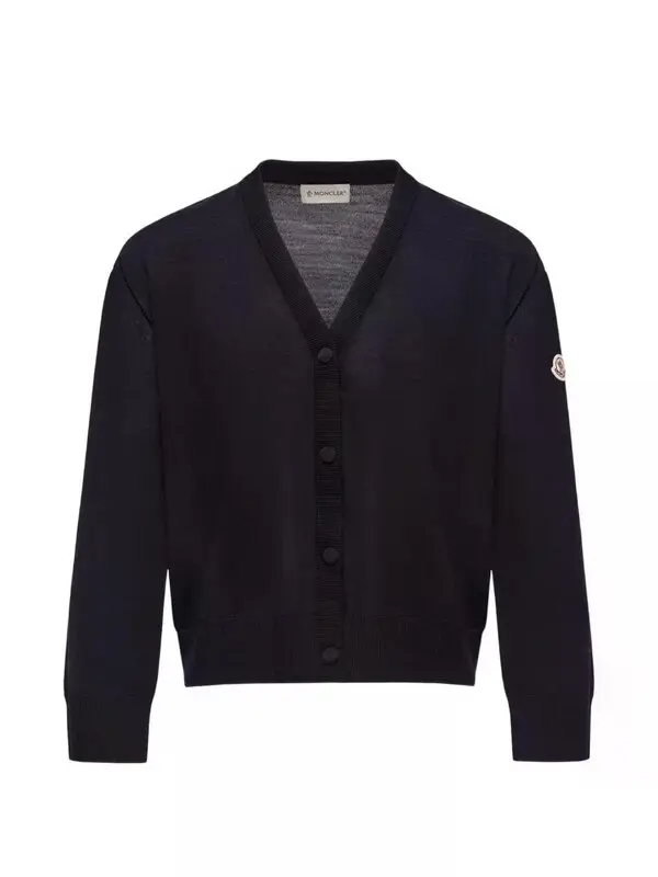 Moncler V-neck Button-up Cardigan - Blue