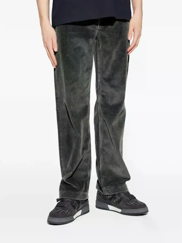 Fendi Corduroy Ff-logo Trousers