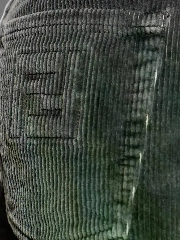 Fendi Corduroy Ff-logo Trousers