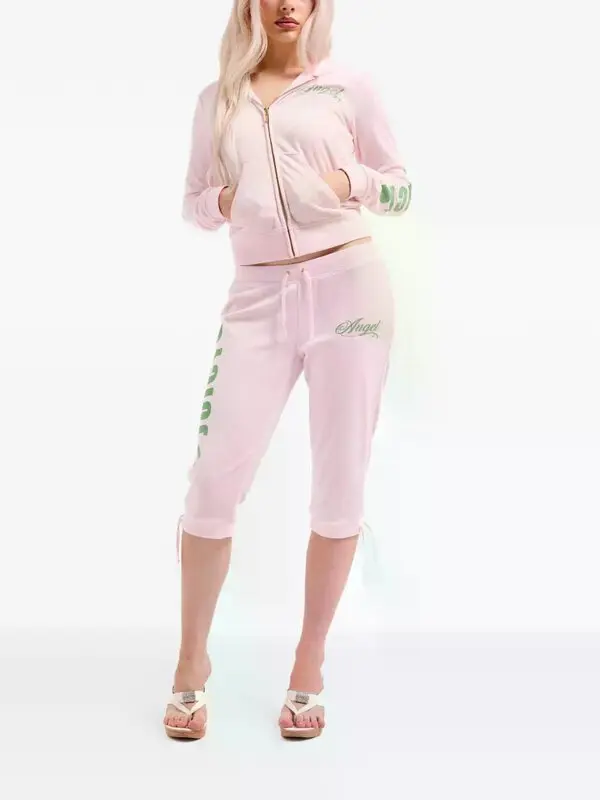 Juicy Couture Logo Print Cropped Drawstring Trousers
