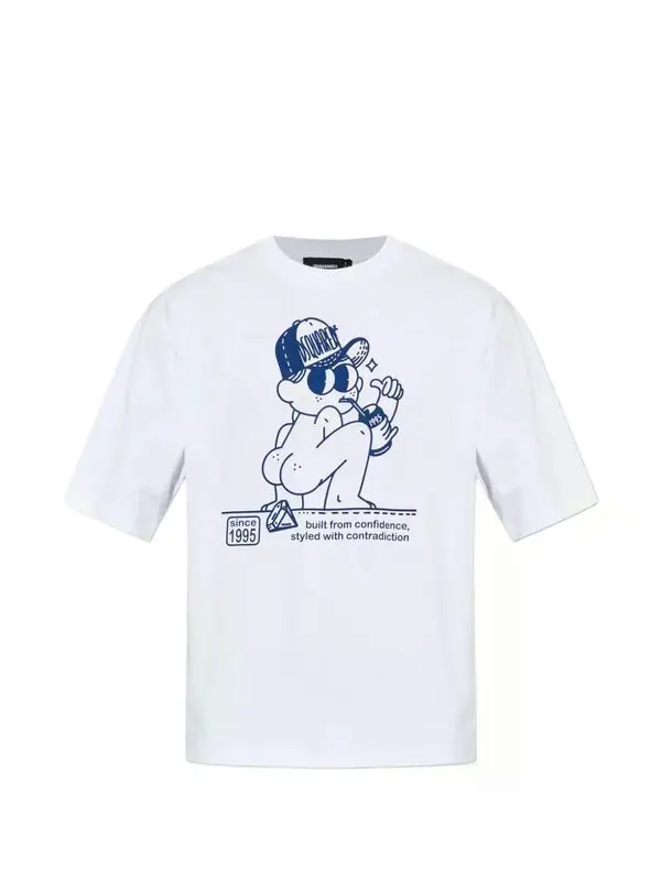 Dsquared2 Graphic-print Cotton T-shirt - White