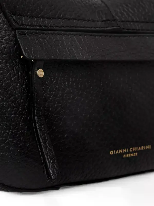 GIANNI CHIARINI Helena Round Grained-leather Tote Bag