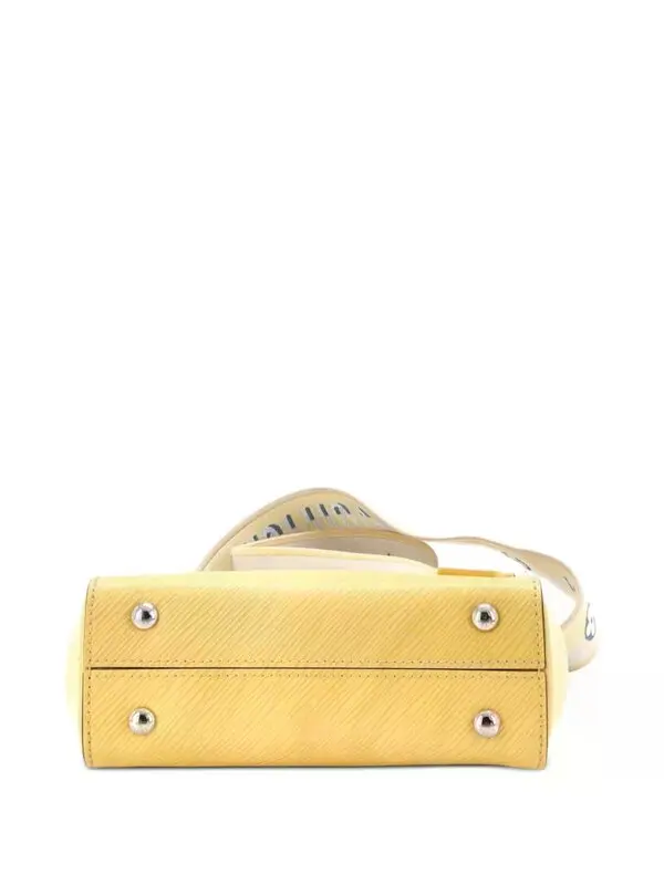 LOUIS VUITTON Cluny Top Handle Bag Epi Leather Mini Satchel - Yellow