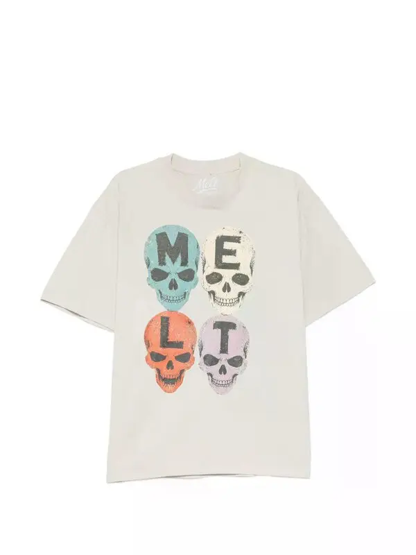 MELT Skull-print T-shirt - Neutrals