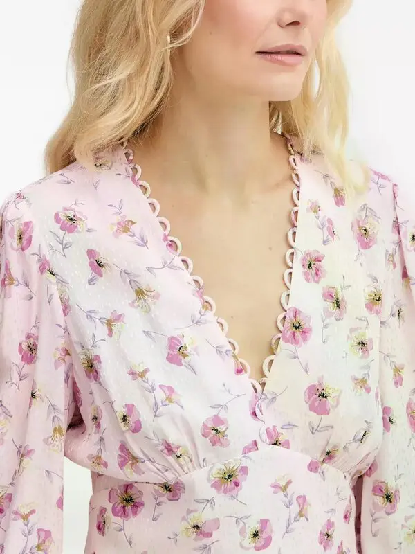 TWINSET Scalloped-hem Floral Dress