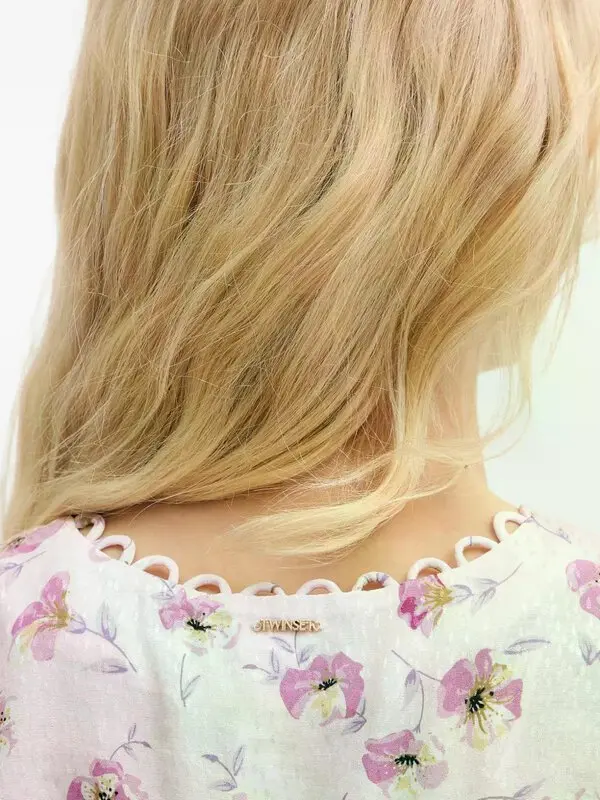 TWINSET Scalloped-hem Floral Dress