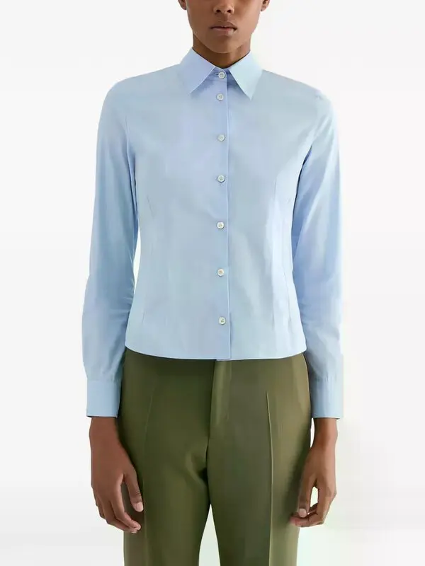 JIL SANDER Fitted Cotton-poplin Shirt
