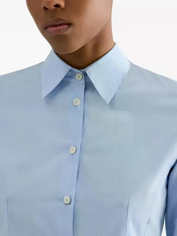 JIL SANDER Fitted Cotton-poplin Shirt
