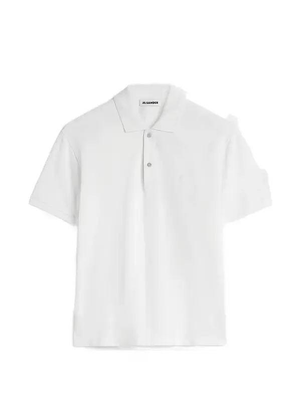 JIL SANDER Cotton Piquet Polo T-shirt - White