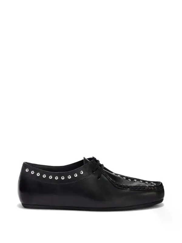 JIL SANDER Hood Stud-embellished Loafers