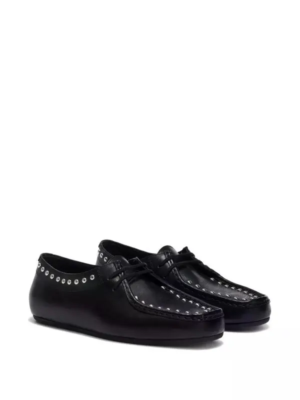 JIL SANDER Hood Stud-embellished Loafers