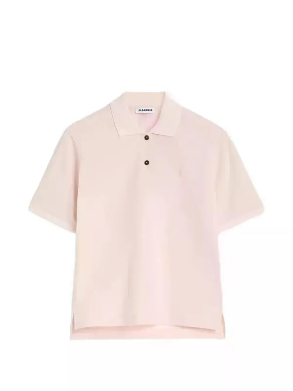 JIL SANDER Embroidered Polo Shirt - Pink