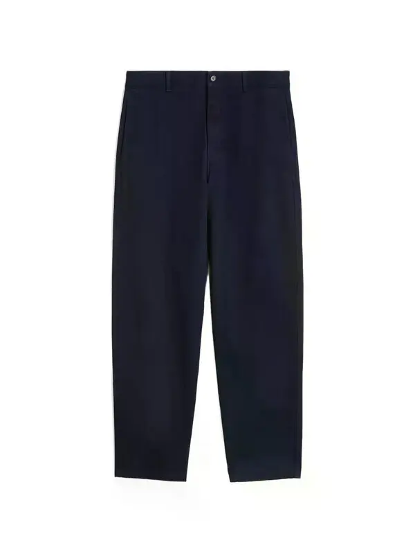 JIL SANDER Indigo Cotton Tapered-leg Cropped Jeans - Blue