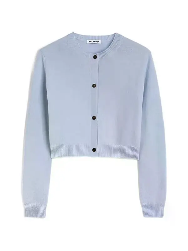 JIL SANDER Crew-neck Cardigan - Blue