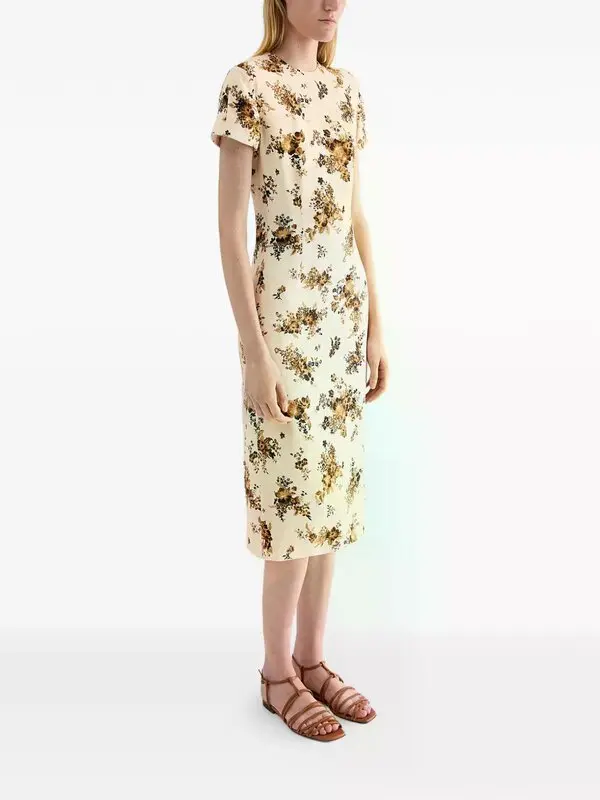 JIL SANDER Floral-print Midi Dress